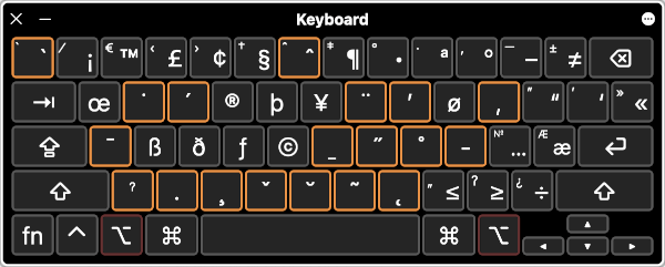 macOS latynka input, key layouts | Ukraïnsjka latynka Ukrainian Latin
